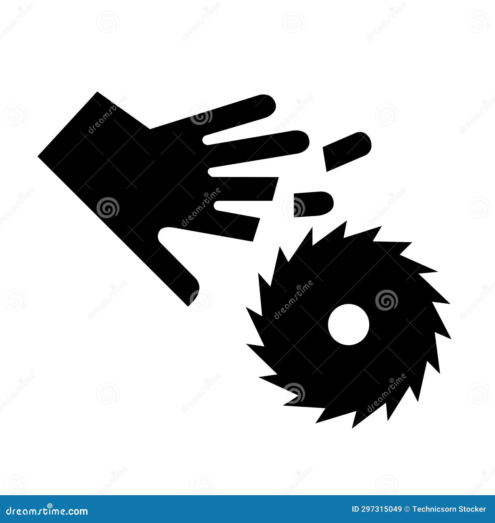 Cutting Hand Black Icon,Vector Illustration, Isolate on White ...