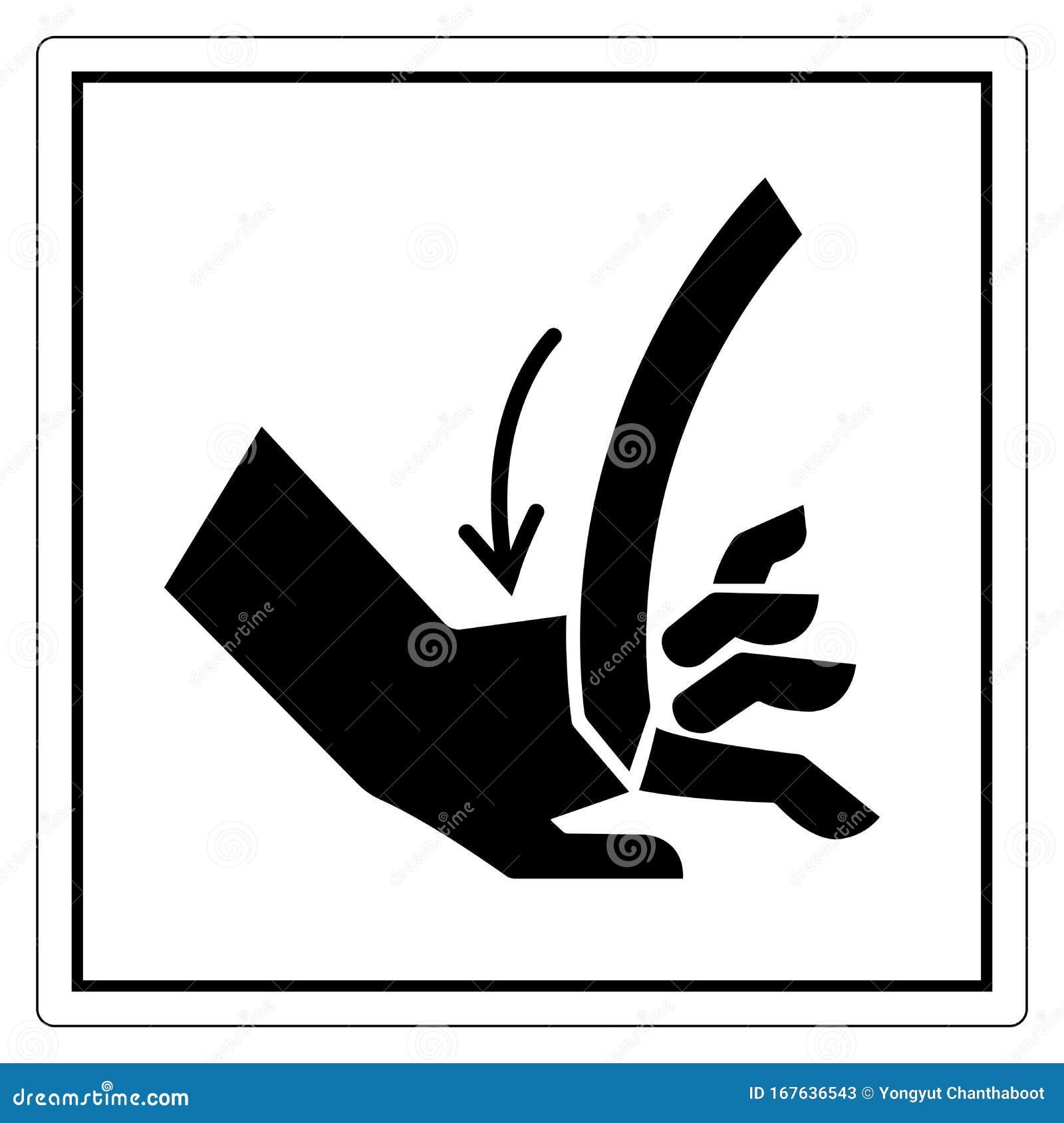 Cutting of Hand Curved Blade Symbol Sign, Vector Illustration, Isolate ...
