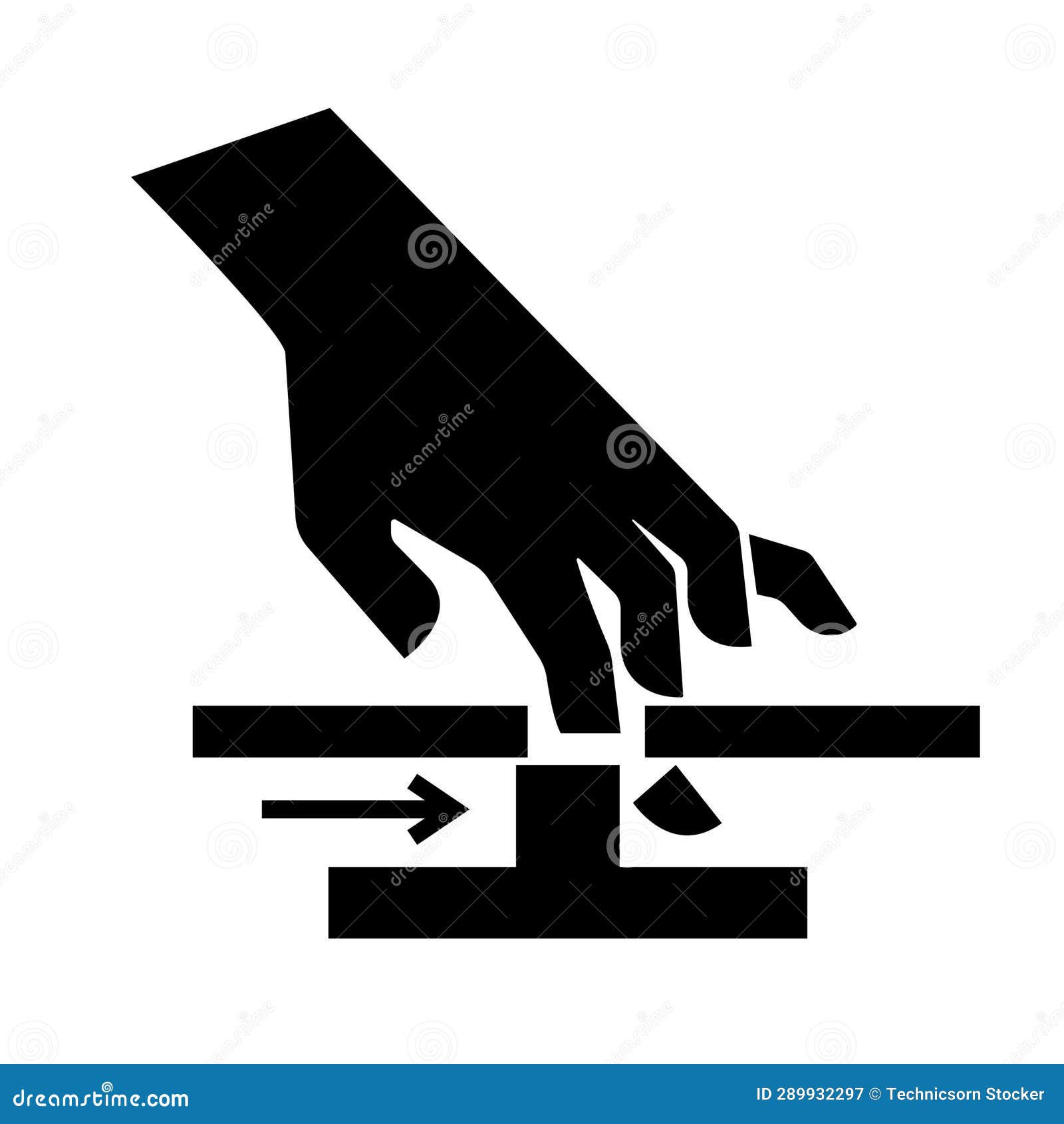 Cutting of Hand Moving Parts Black Icon ,Vector Illustration, Isolate ...