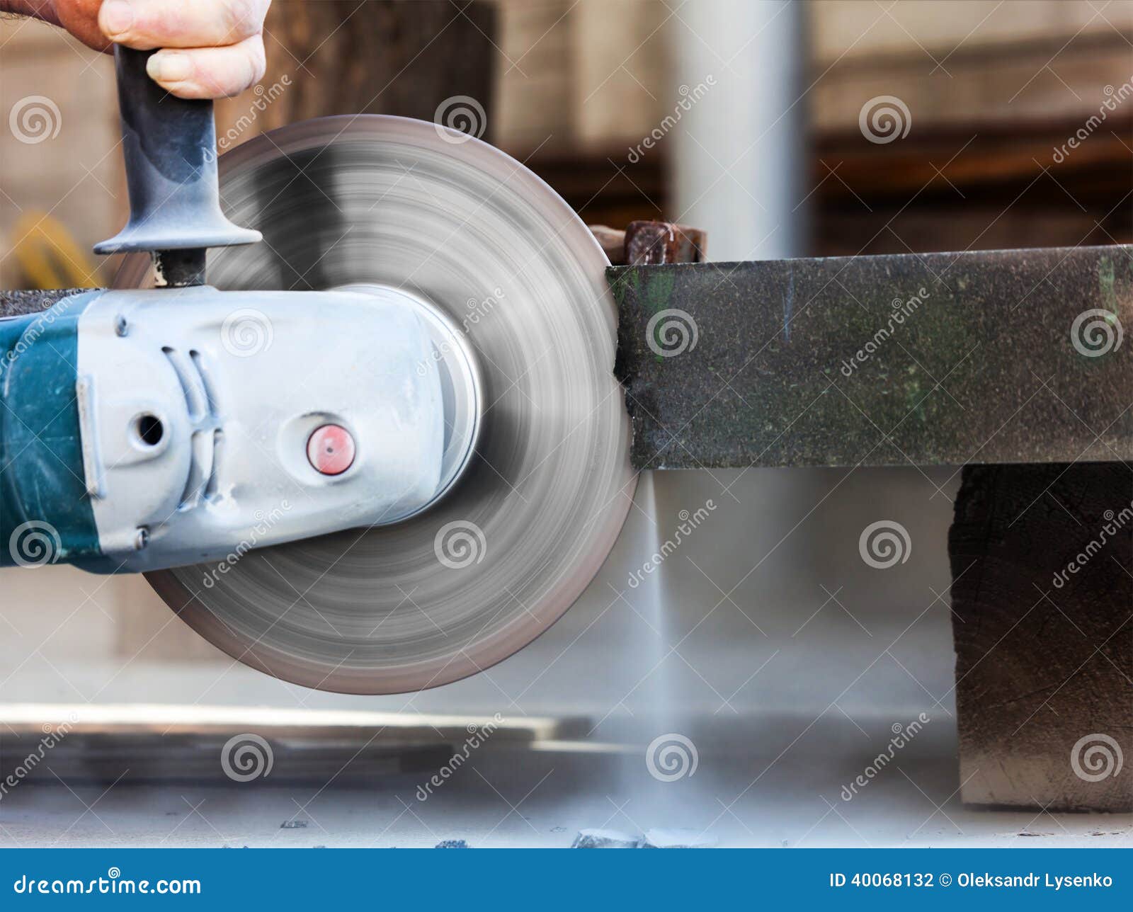 Cutting hard stone grinder stock photo. Image of hand - 40068132