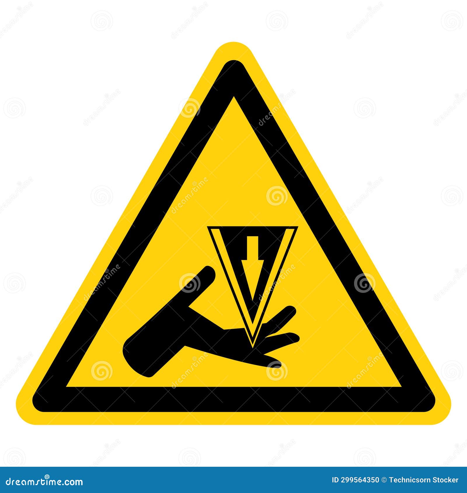 Cutting Hazard Symbol Sign, Vector Illustration, Isolate on White ...