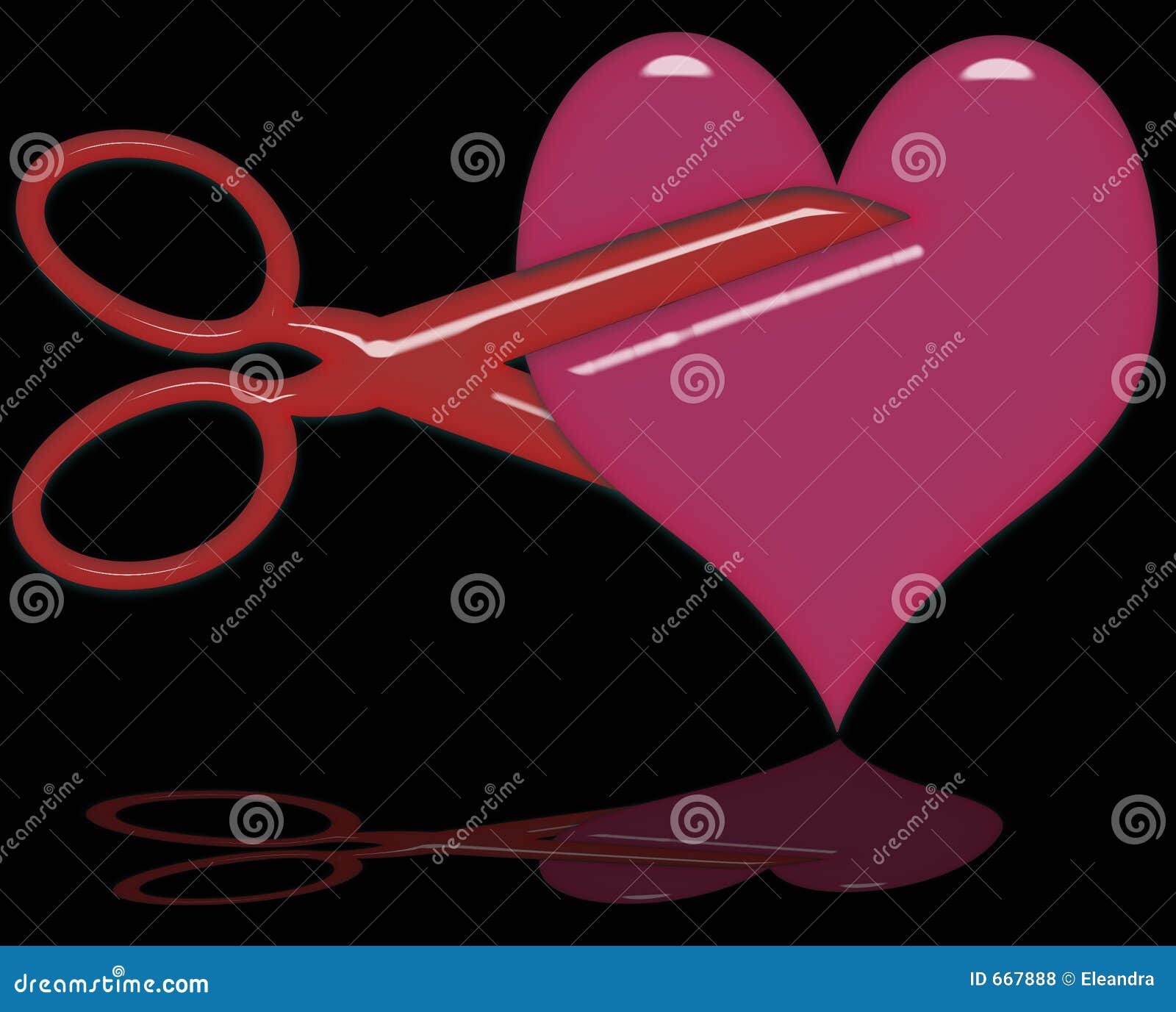 Cutting a Heart stock illustration. Illustration of artistic - 667888