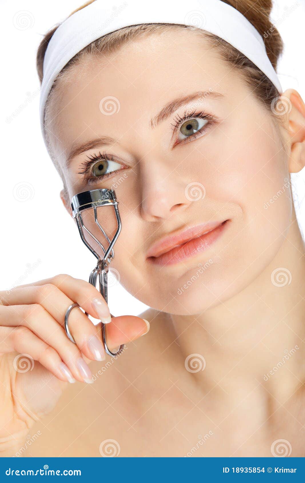 Cutting her eye lashes stock photo. Image of female, instrument - 18935854