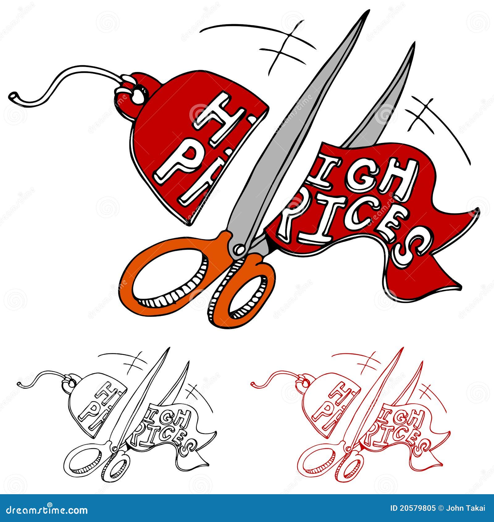 Cutting High Prices stock vector. Illustration of price - 20579805