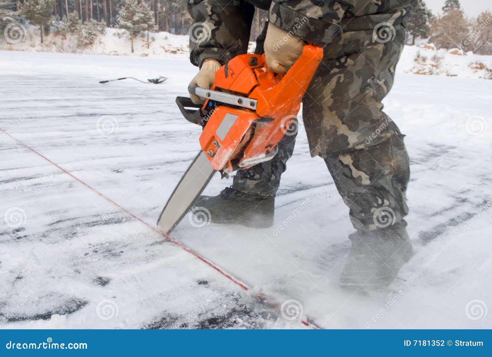 Cutting of ice stock photo. Image of cold, worker, white - 7181352