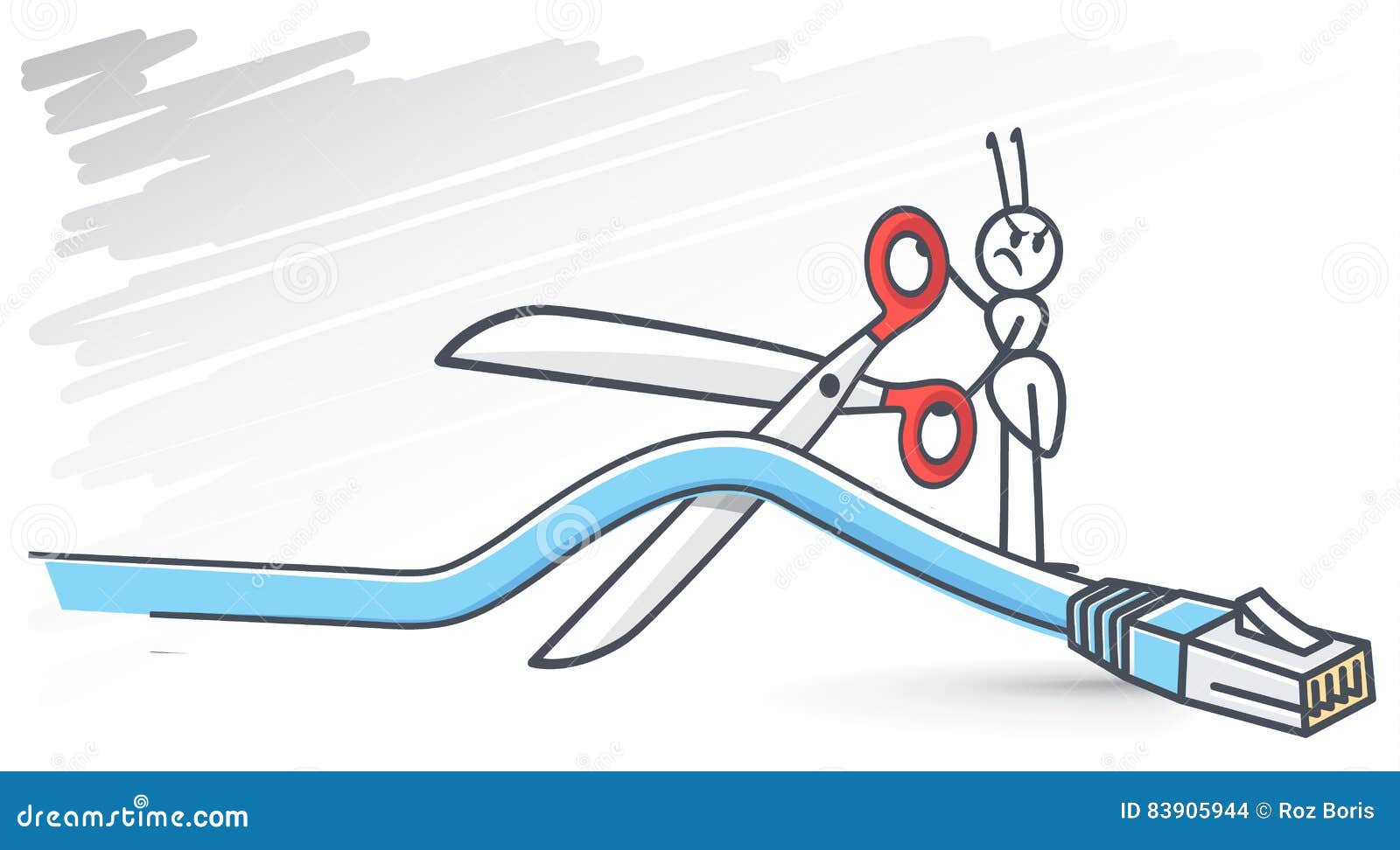 Cutting Internet Connection Stock Vector - Illustration of generated ...