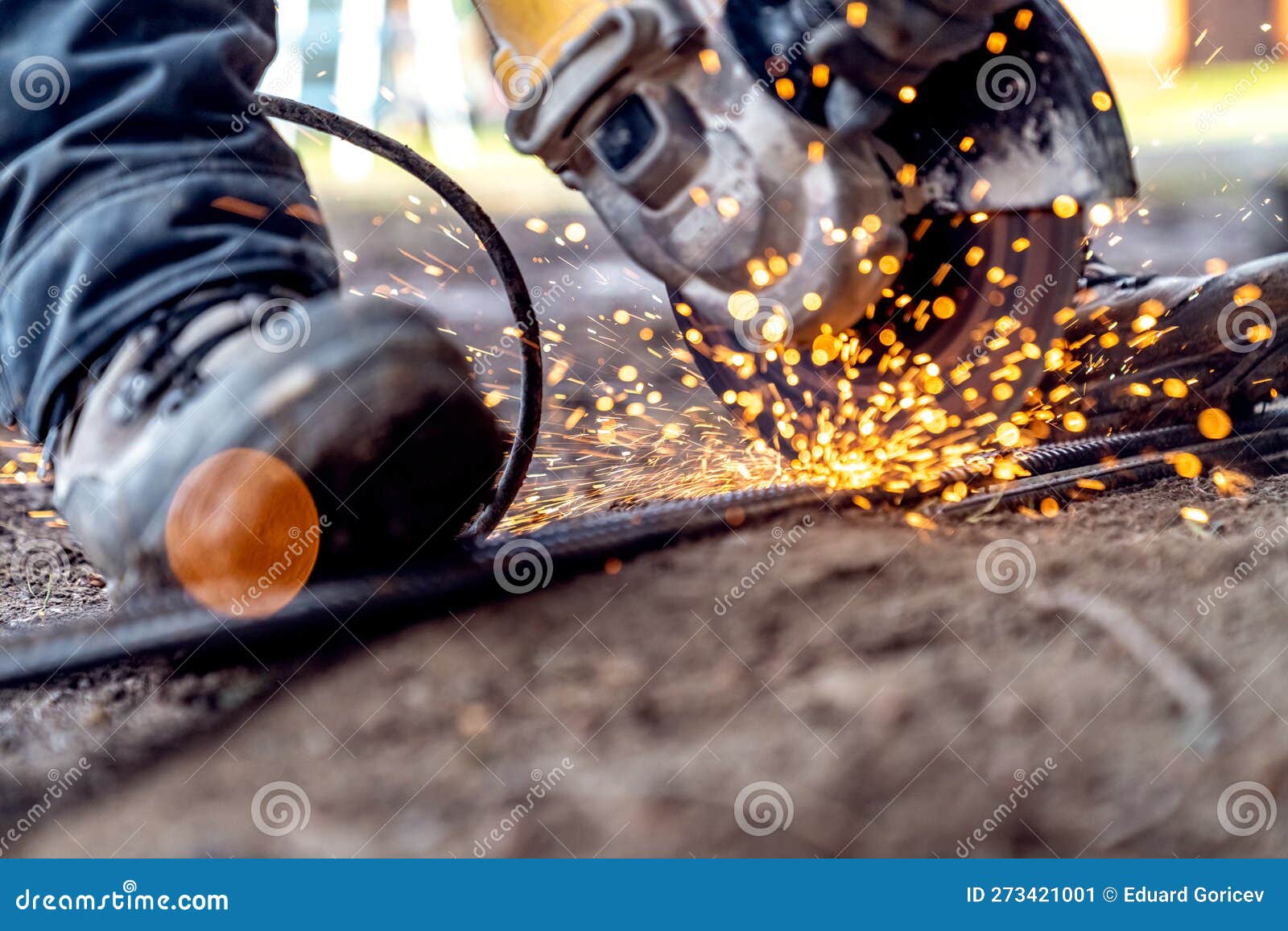 Cutting Iron Fittings with a Grinder Stock Image - Image of wheel ...