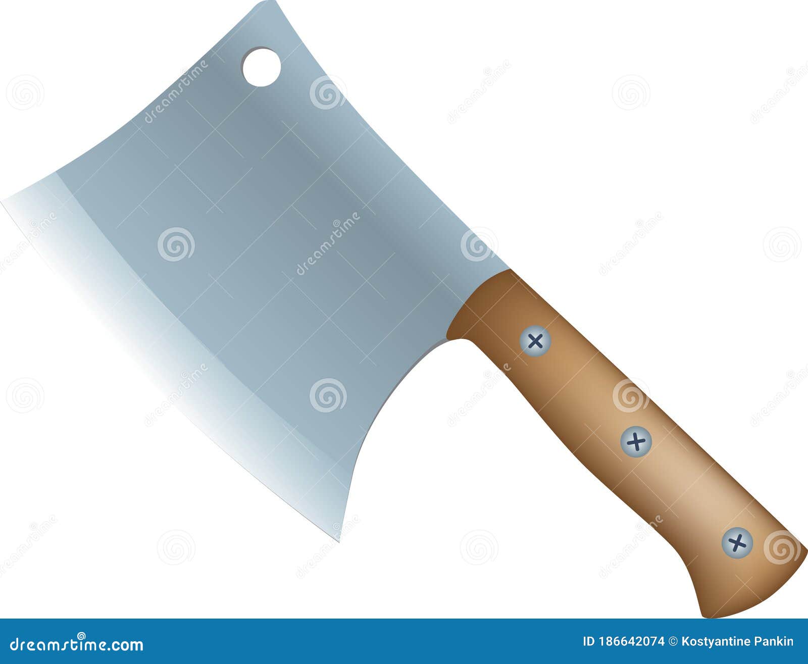 Cutting kitchen hatchet stock vector. Illustration of chase - 186642074
