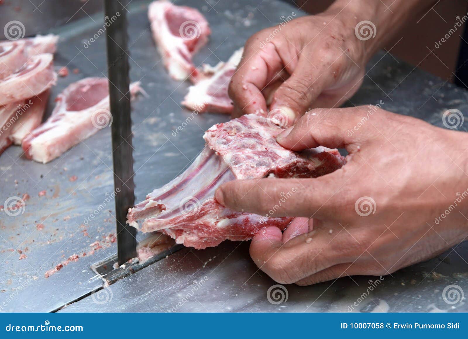 Cutting lamb rack or chop stock photo. Image of human - 10007058