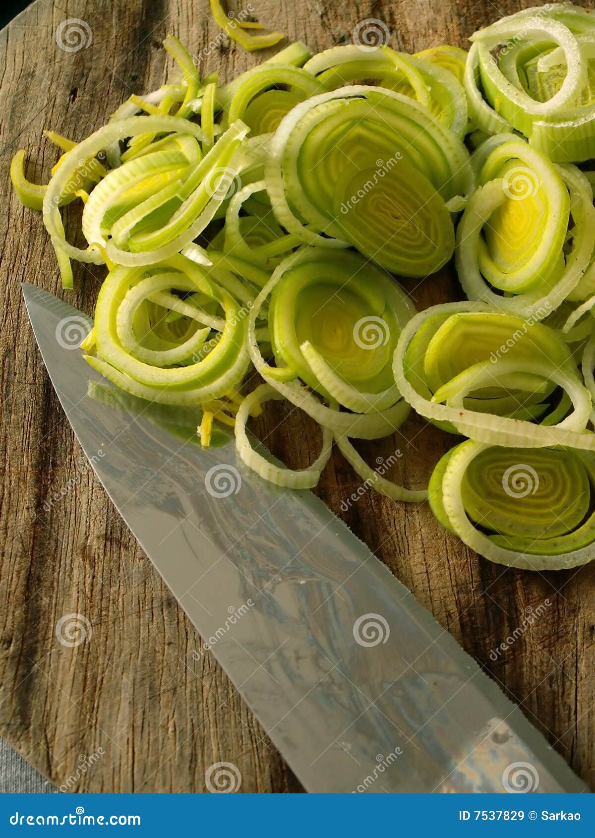 Cutting leek stock image. Image of meal, health, food - 7537829