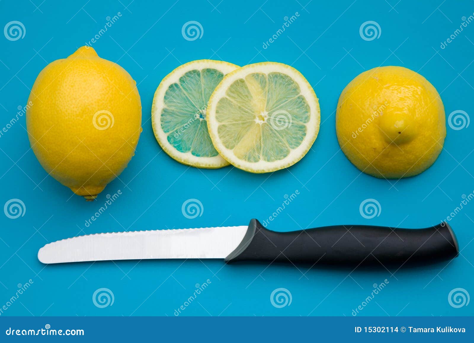 Cutting lemon stock photo. Image of colors, contrasting - 15302114