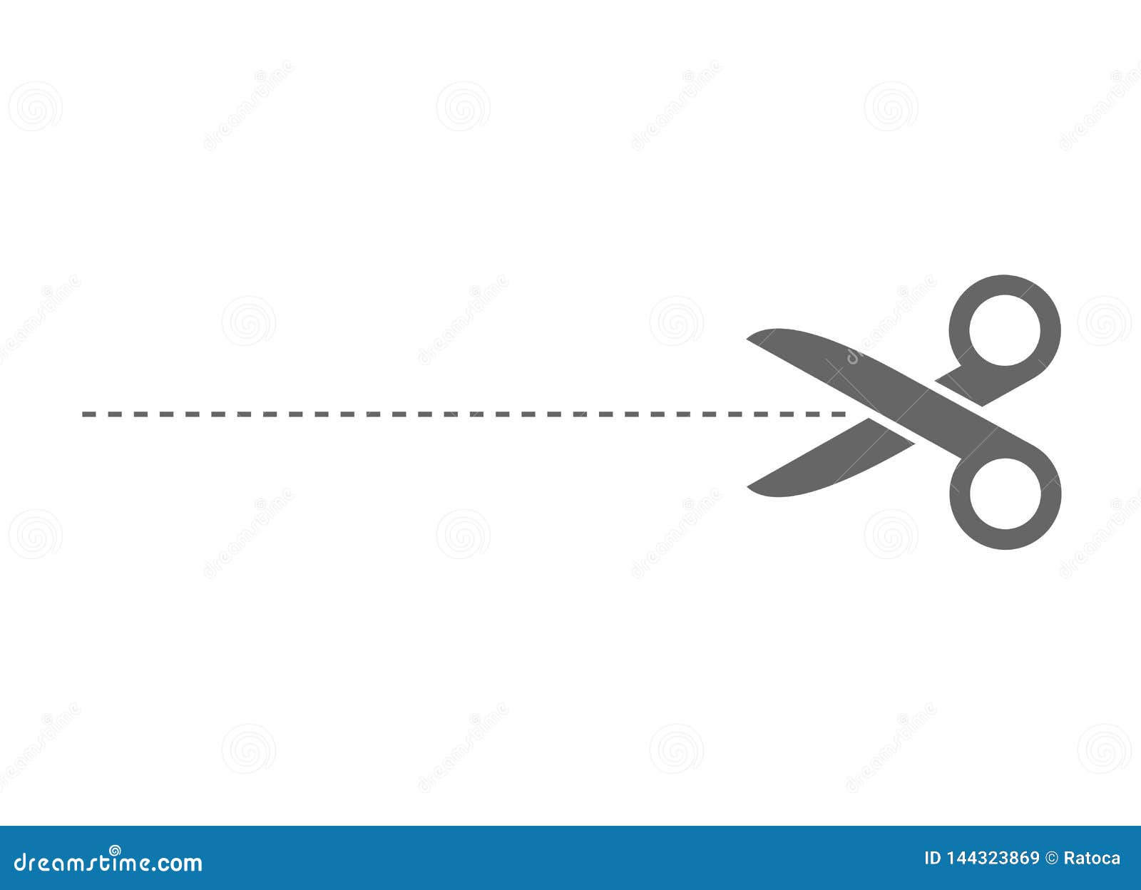 Cutting line illustration stock vector. Illustration of contour - 144323869