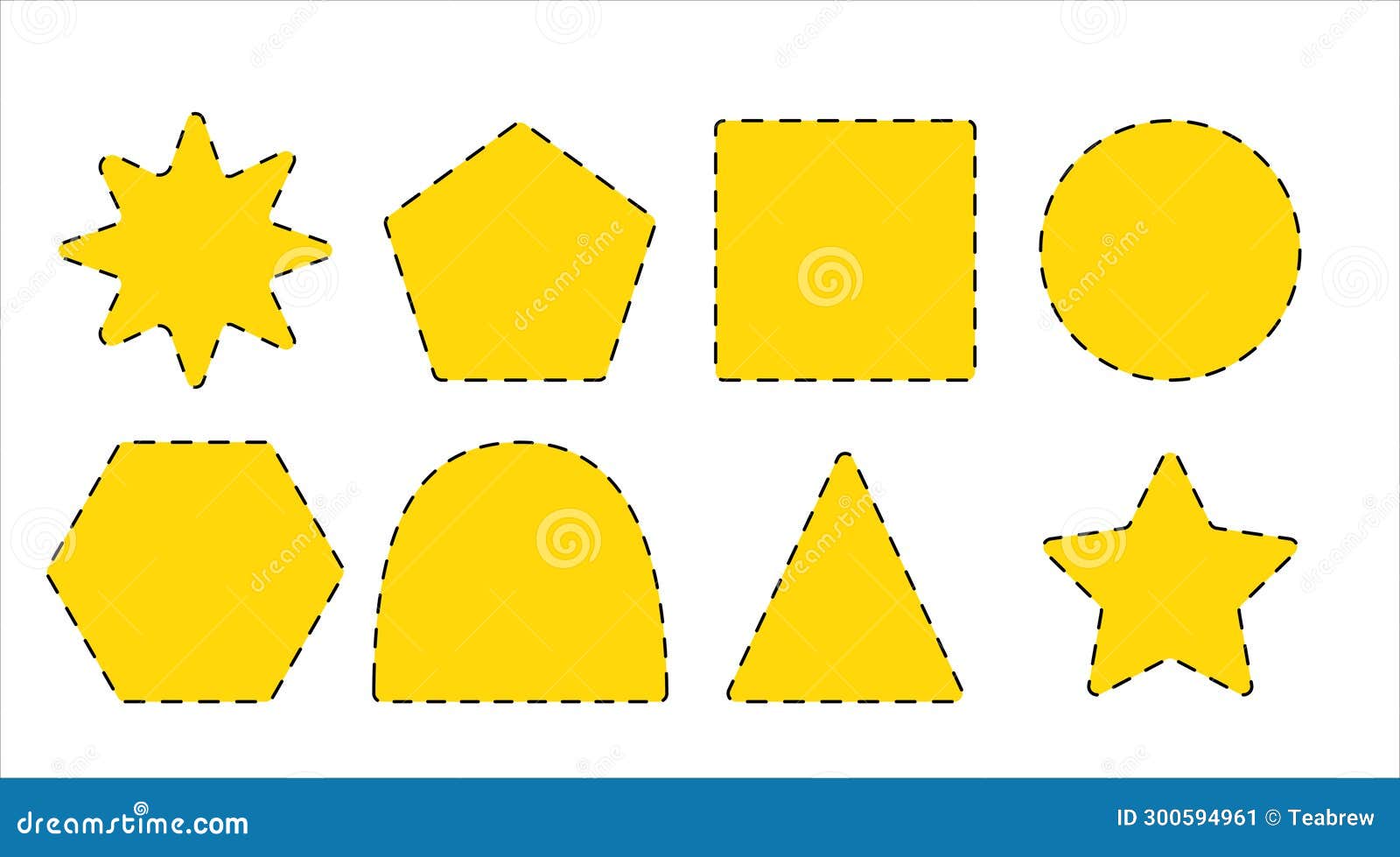 Cutting Lines. Set of Vector Geometric Objects. Stock Illustration ...