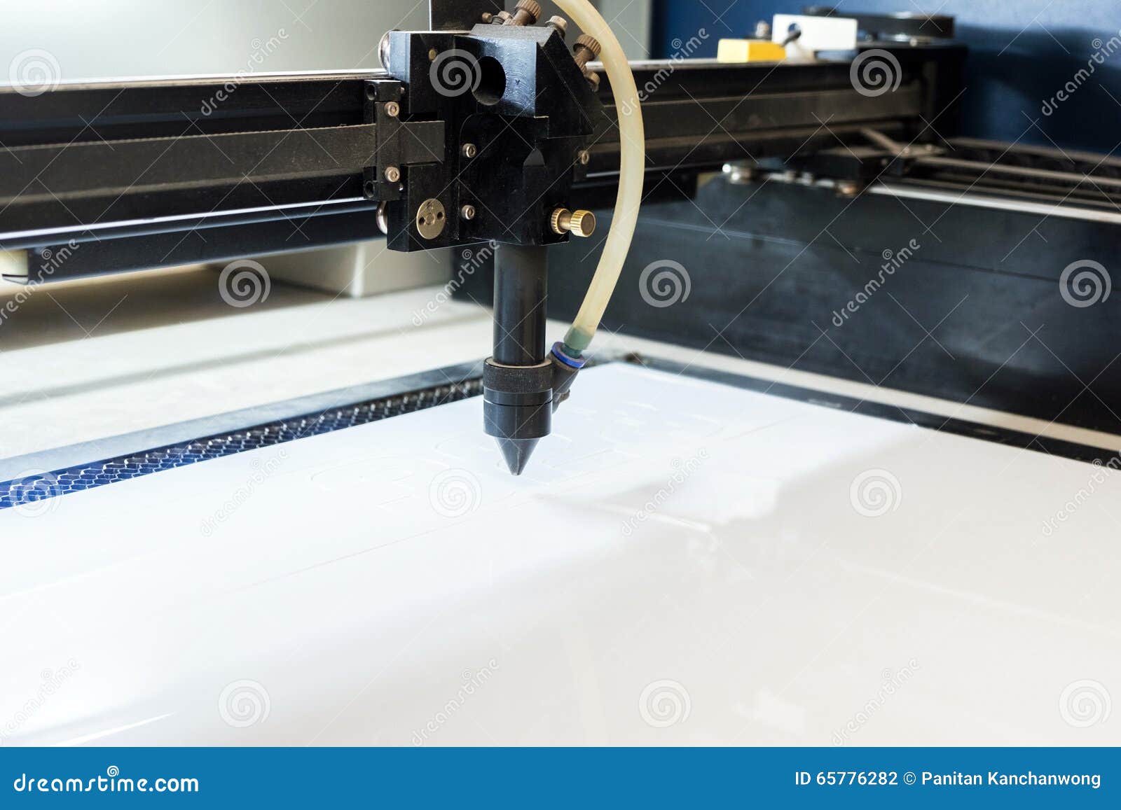 Cutting Machine Carving on the Plastic Plate Stock Photo - Image of ...