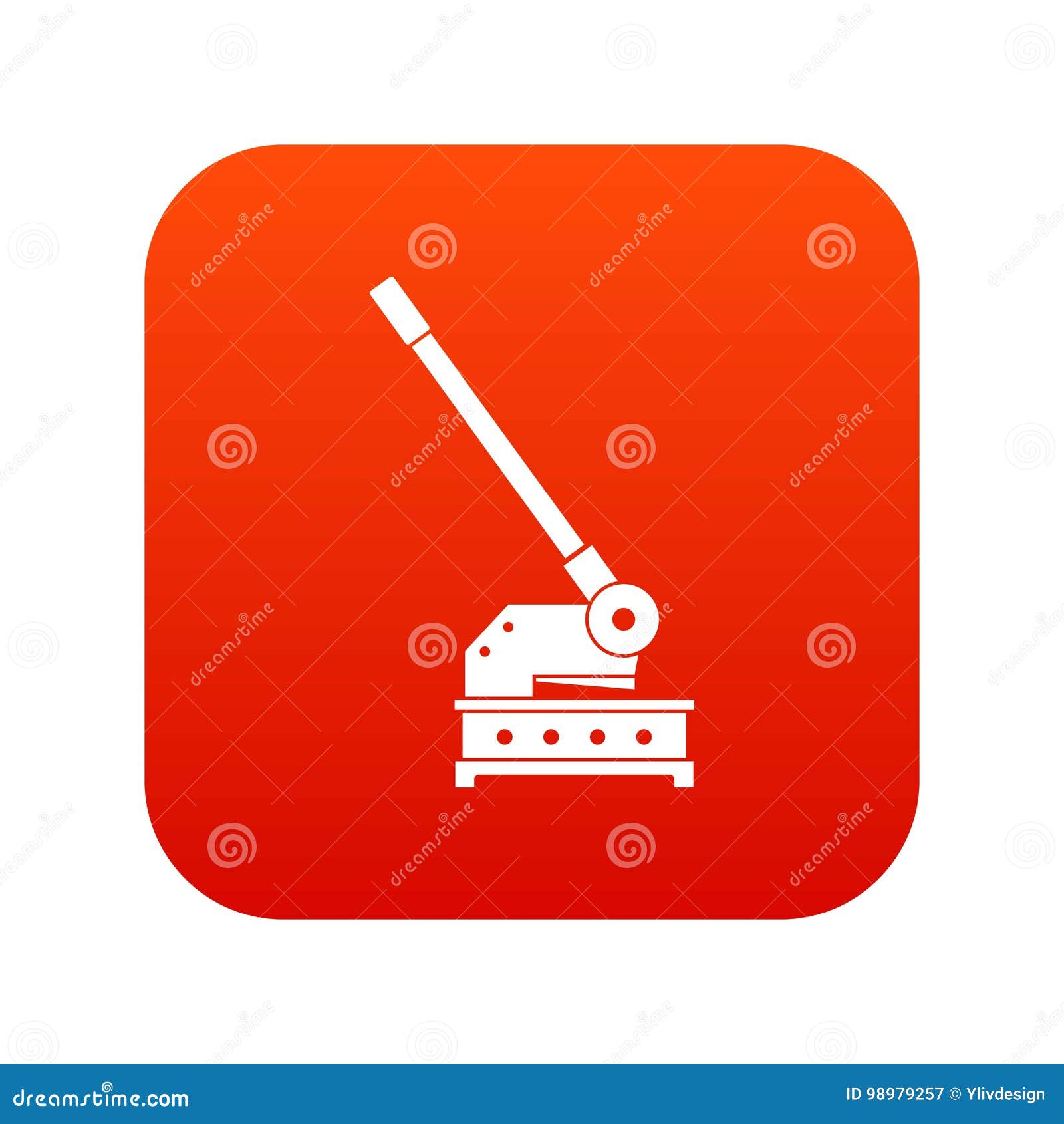 Cutting Machine Icon Digital Red Stock Vector - Illustration of ...