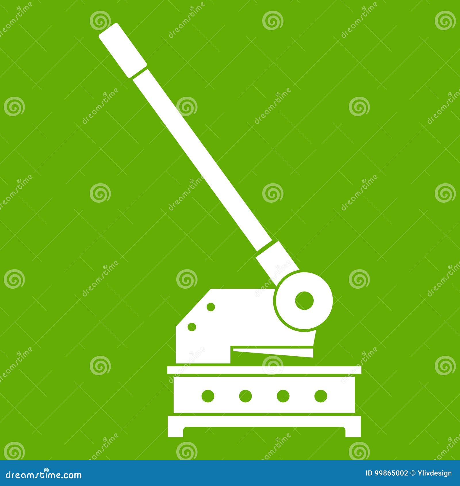 Cutting machine icon green stock vector. Illustration of metal - 99865002