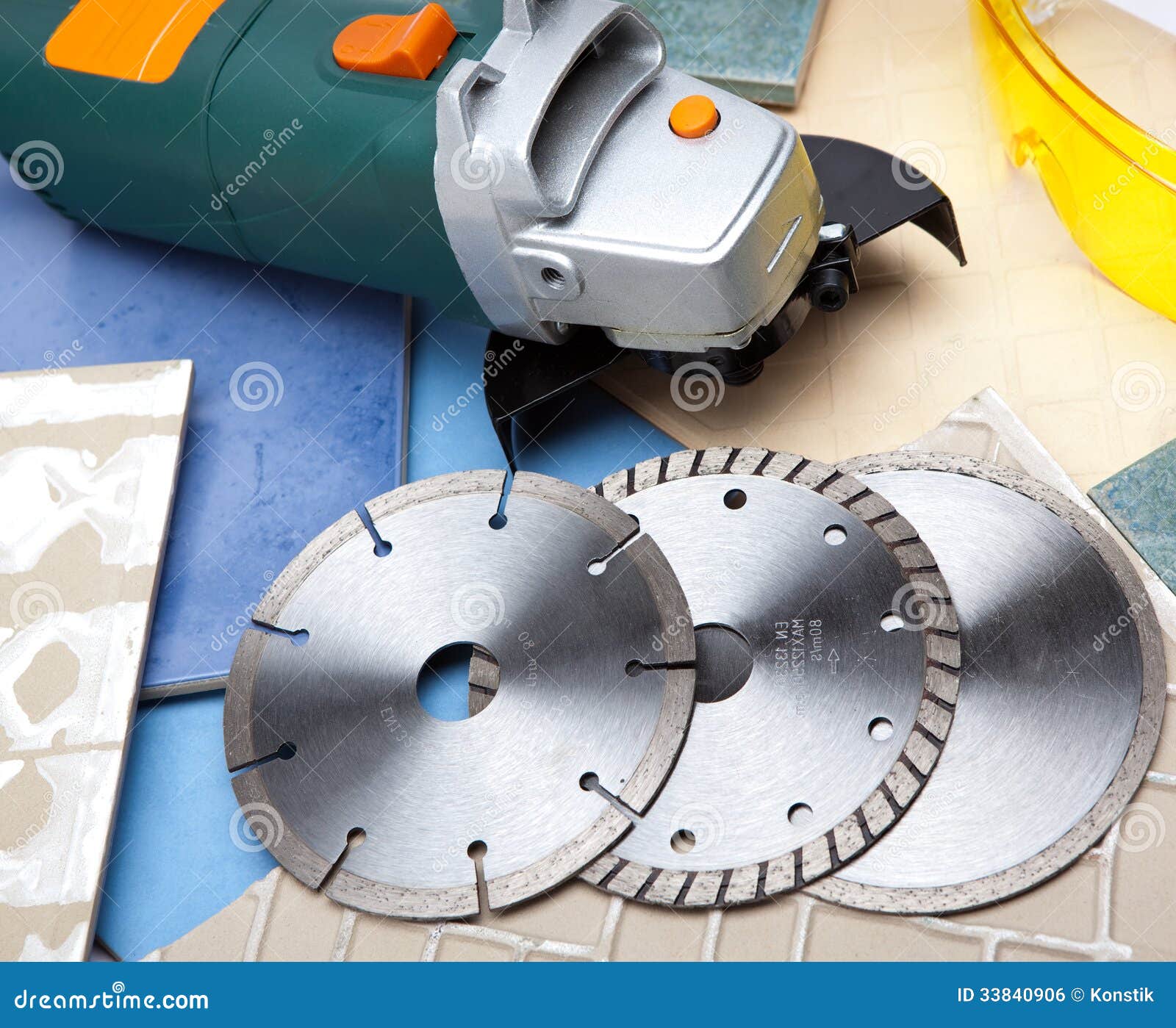 The Cutting Machine and Various Detachable Disks.Industrial Still Life ...
