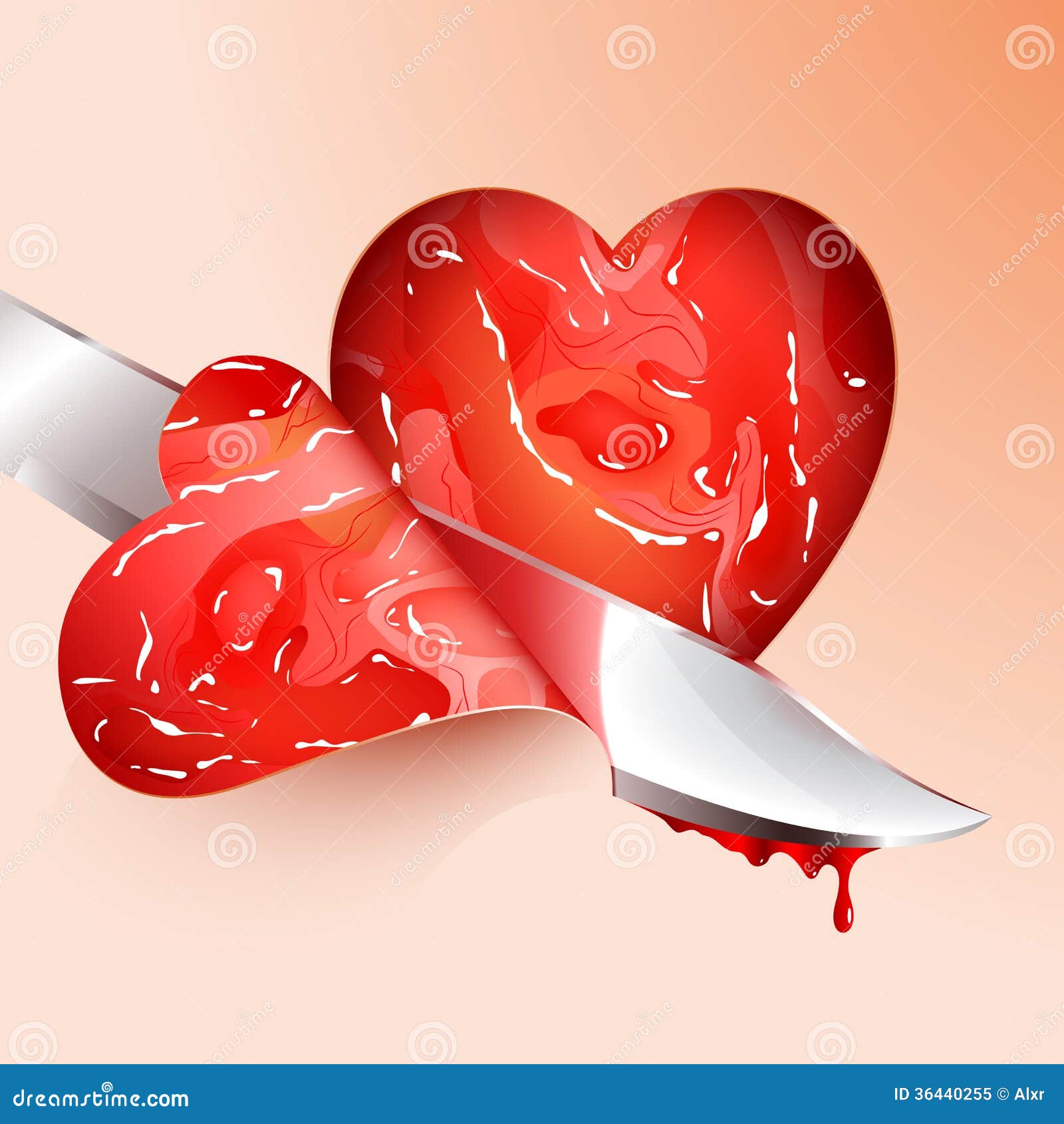 Cutting meat shape heart stock vector. Illustration of sore - 36440255