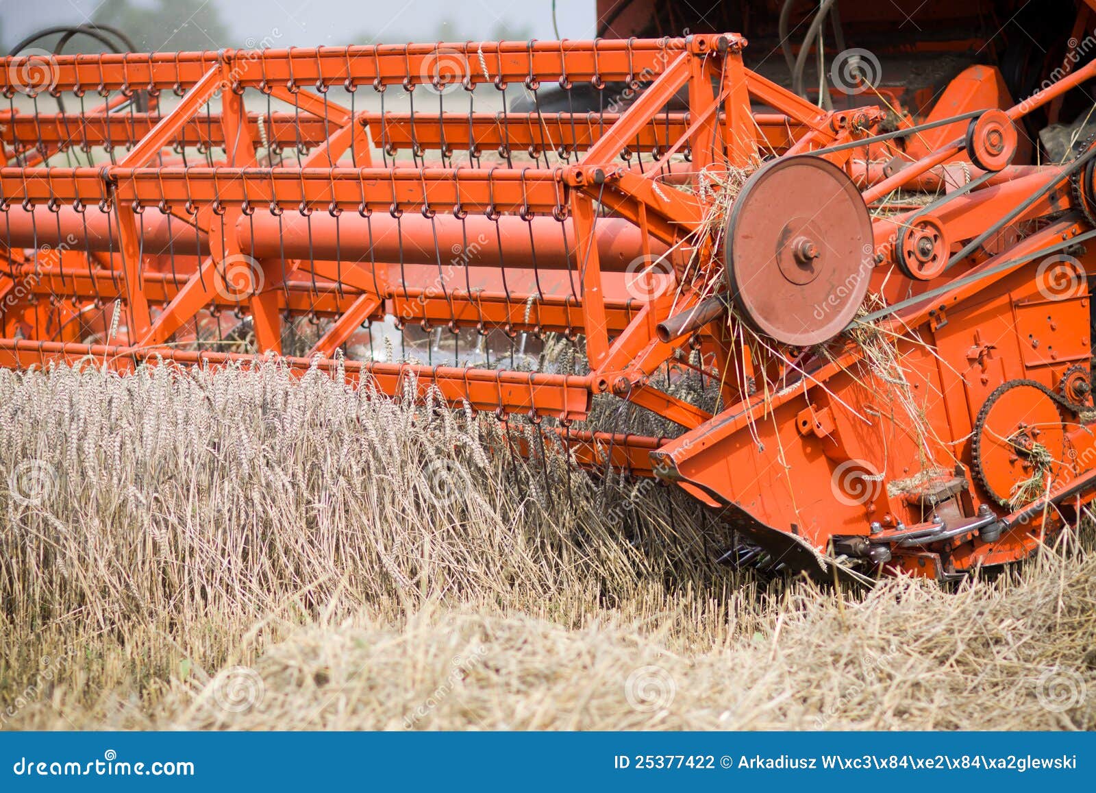 Cutting Mechanism in Red Harvester Stock Photo - Image of biomass, fuel ...