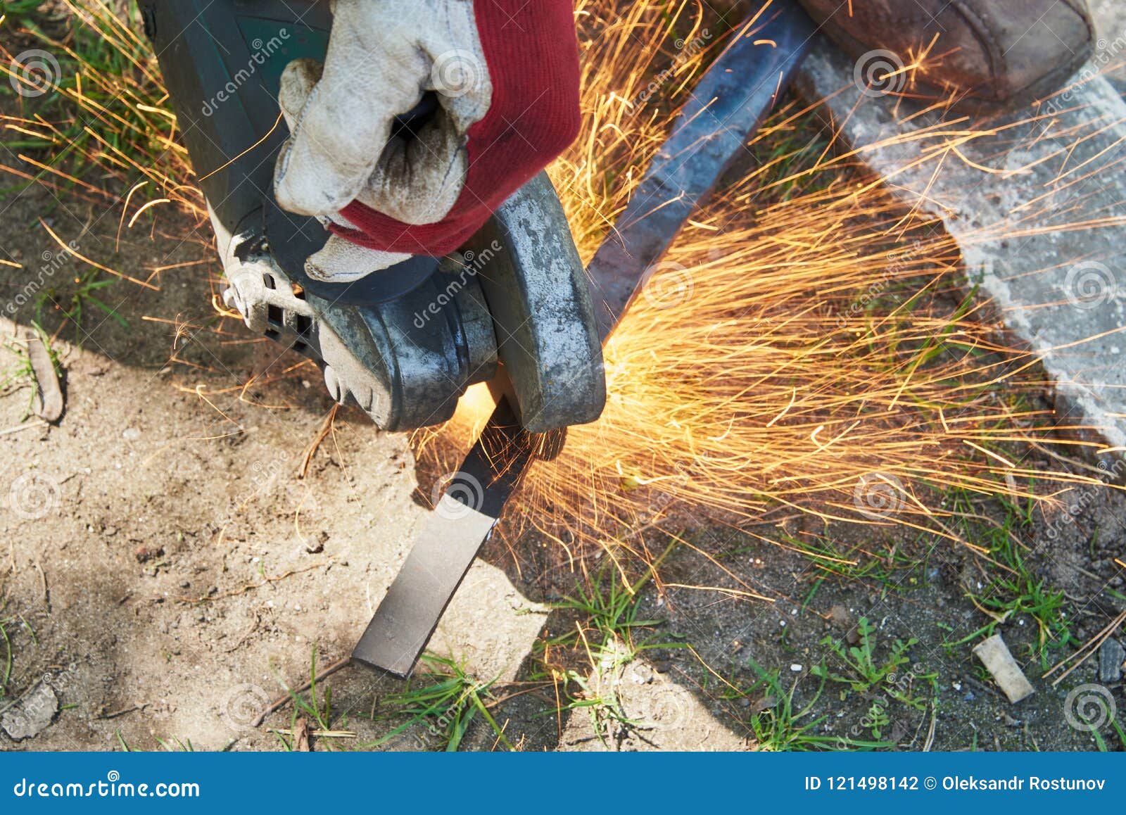 Cutting of Metal Angular Grinding Machine Stock Photo - Image of zone ...