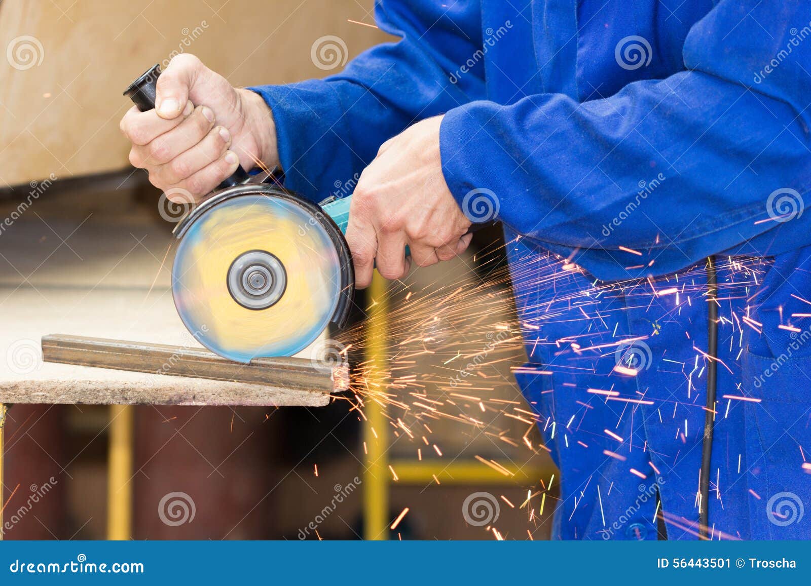 Cutting Metal Tube by Grinder Process Stock Image - Image of grinder ...