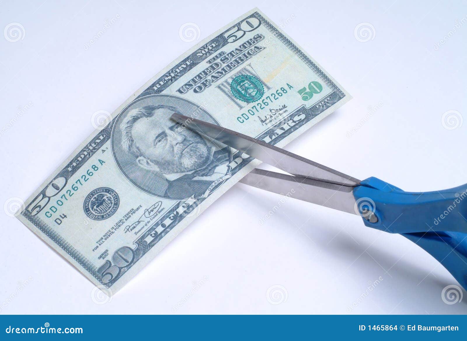 Cutting Money 1 stock photo. Image of dime, coins, change - 1465864