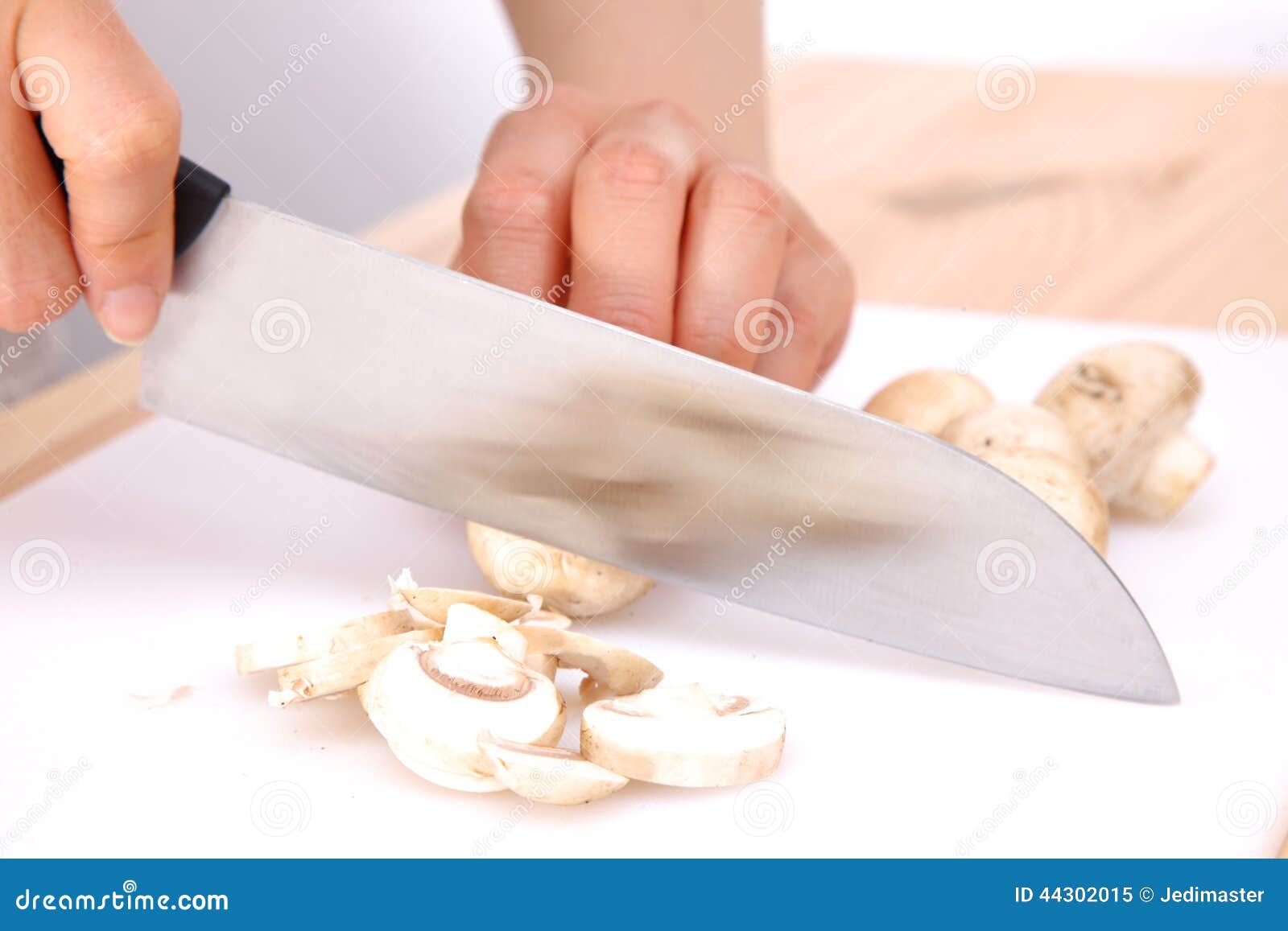 Cutting mushroom stock image. Image of knife, fiber, cook - 44302015