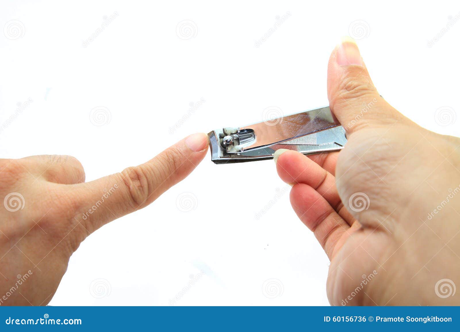 Child Cutting Nails Clipart