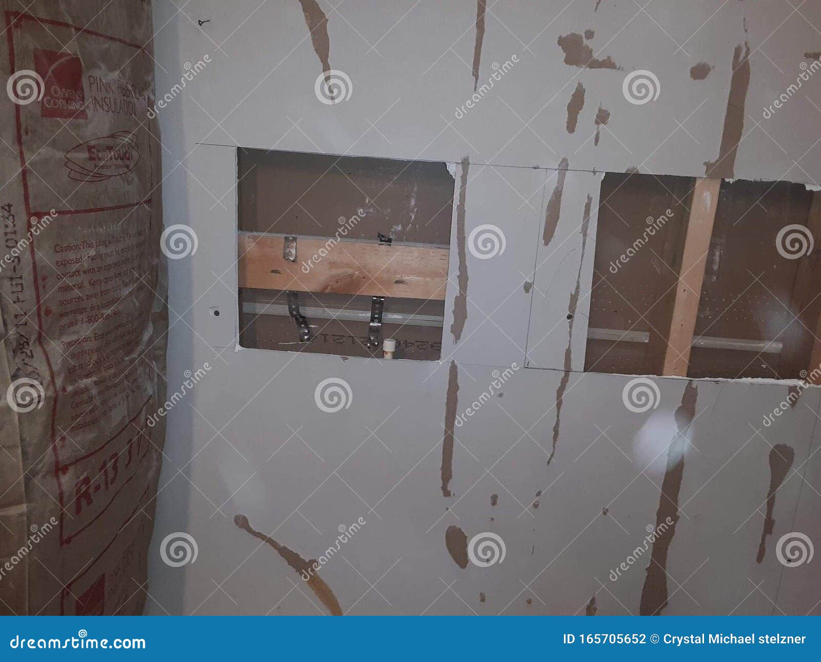 Cutting in New Drywall for Tile Job Stock Photo - Image of drywall ...