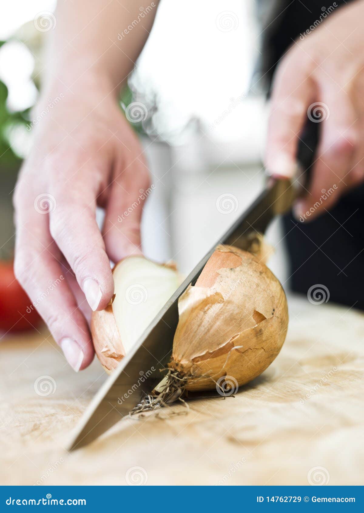 Cutting Onion On The Table Royalty-Free Stock Photography ...