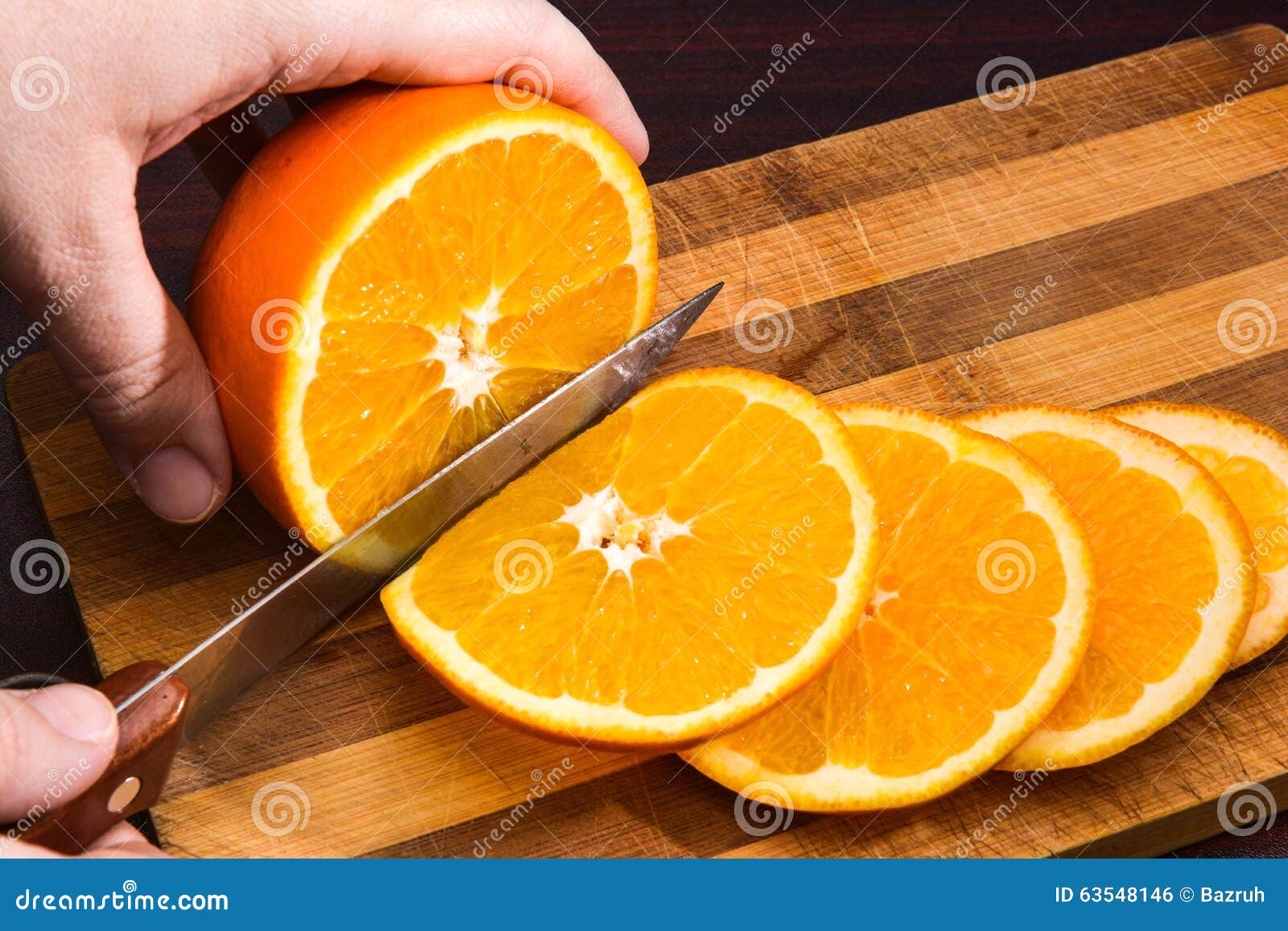 Cutting by orange stock photo. Image of juicy, apfelsine - 63548146