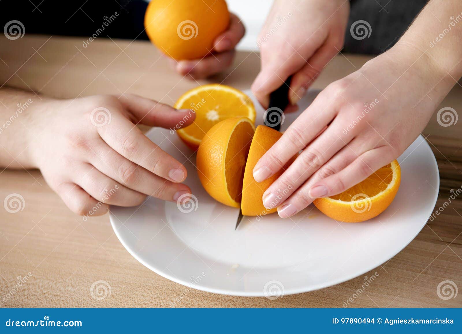 Cutting oranges, fruits stock photo. Image of juice, dessert - 97890494