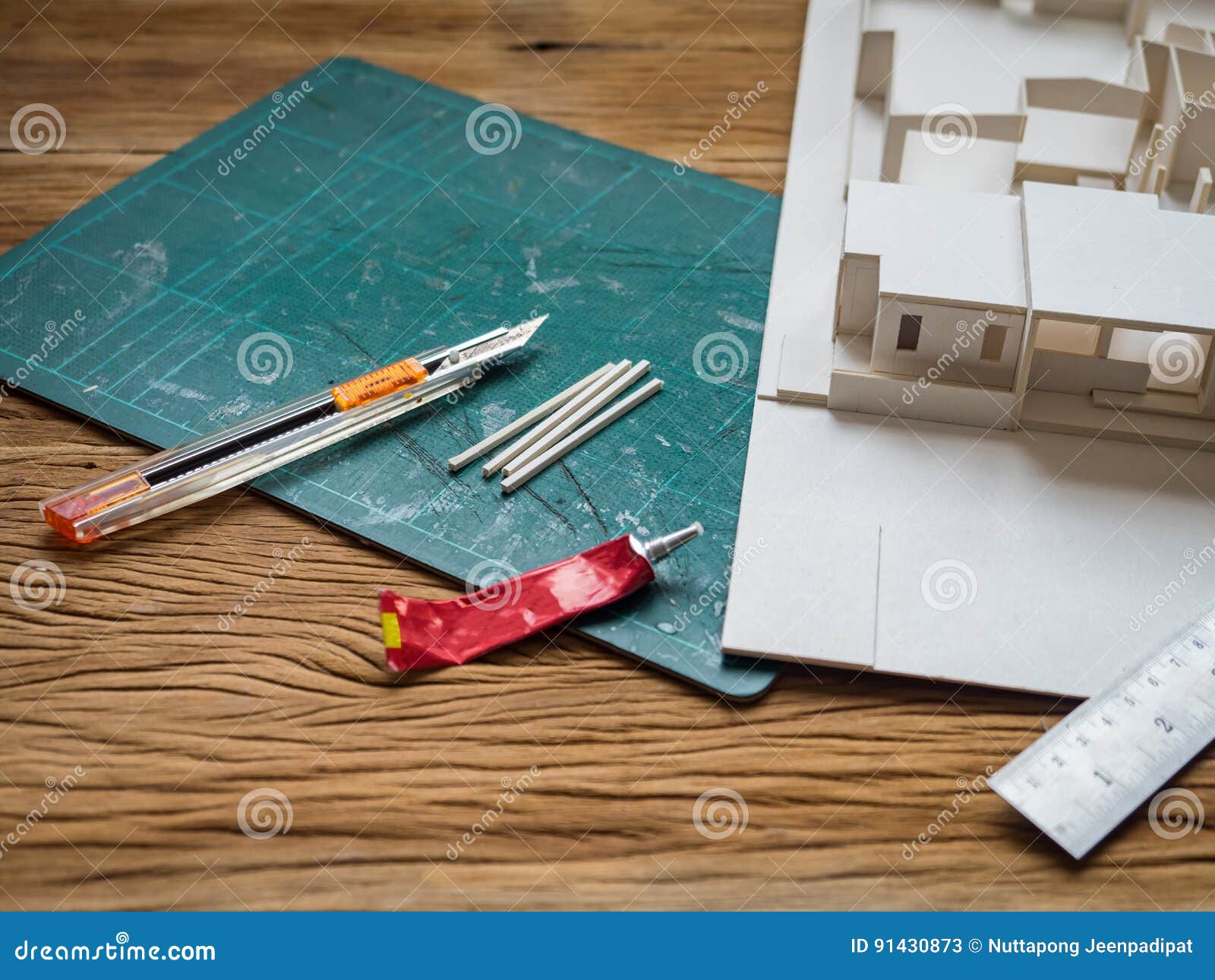Cutting Paper Architectural Model Royalty-Free Stock Photography ...