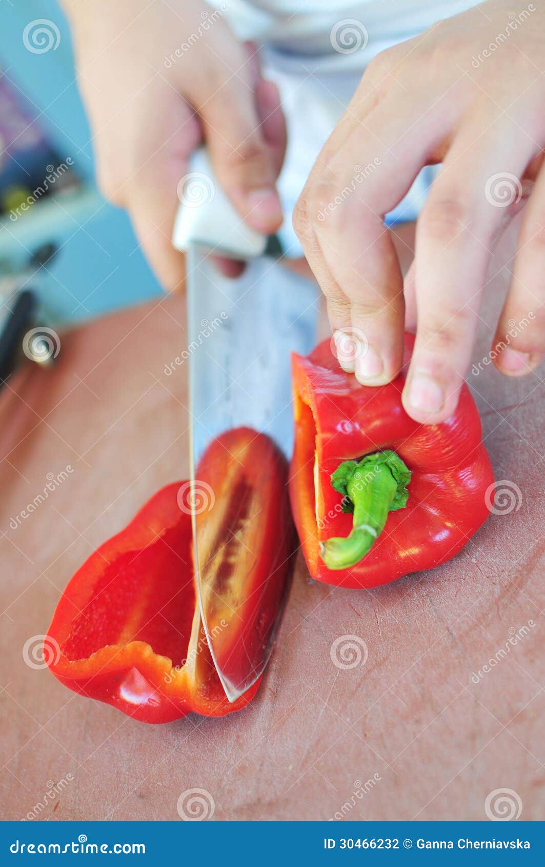 Cutting pepper stock photo. Image of cook, restaurant - 30466232