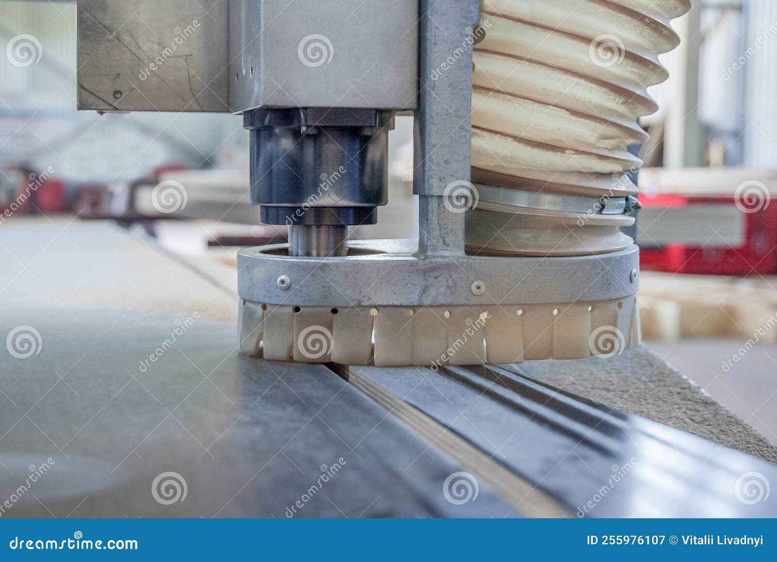 Cutting plywood on a wood stock image. Image of beam - 255976107