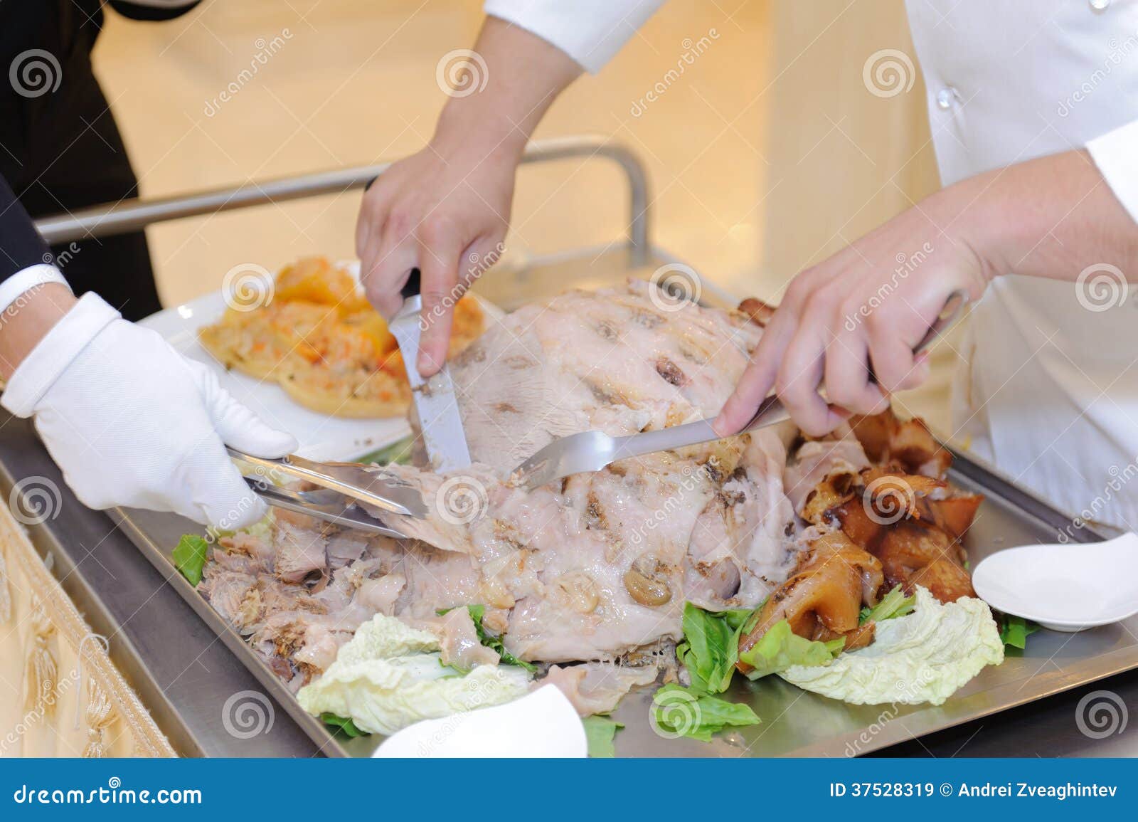 Cutting Pork stock image. Image of pork, dinner, human - 37528319