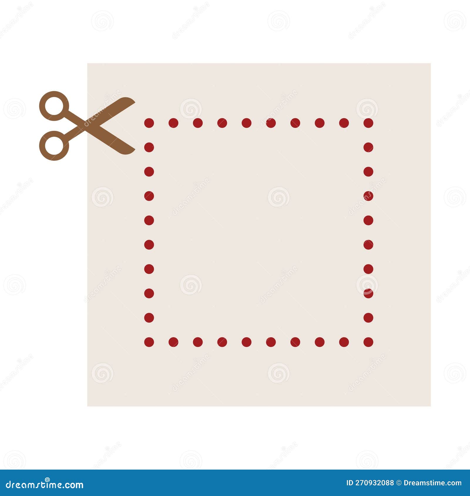 Cutting Practice Activites Square Shape Symbol Element for Preschool ...