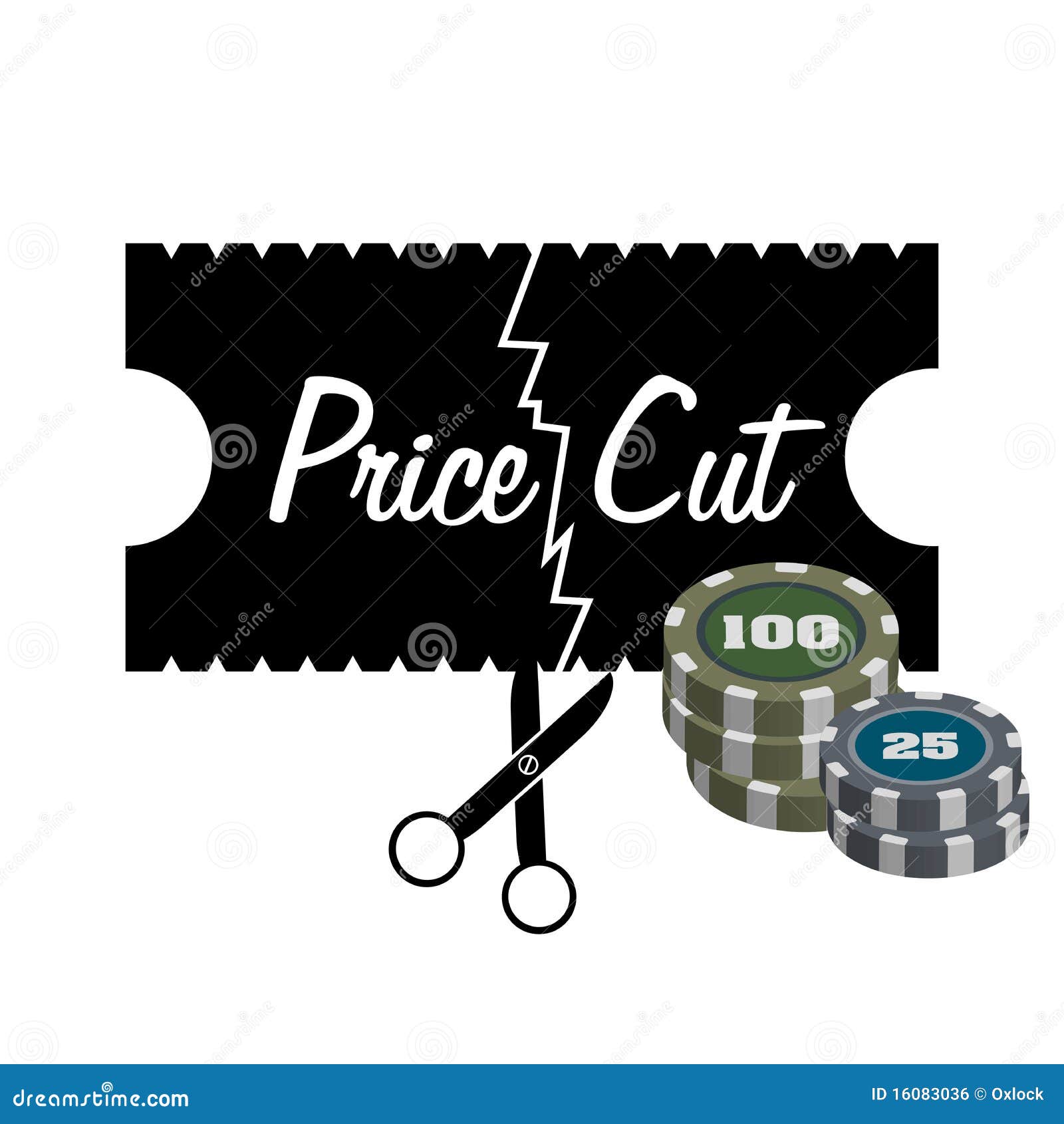 Cutting prices stock vector. Illustration of cost, discount - 16083036