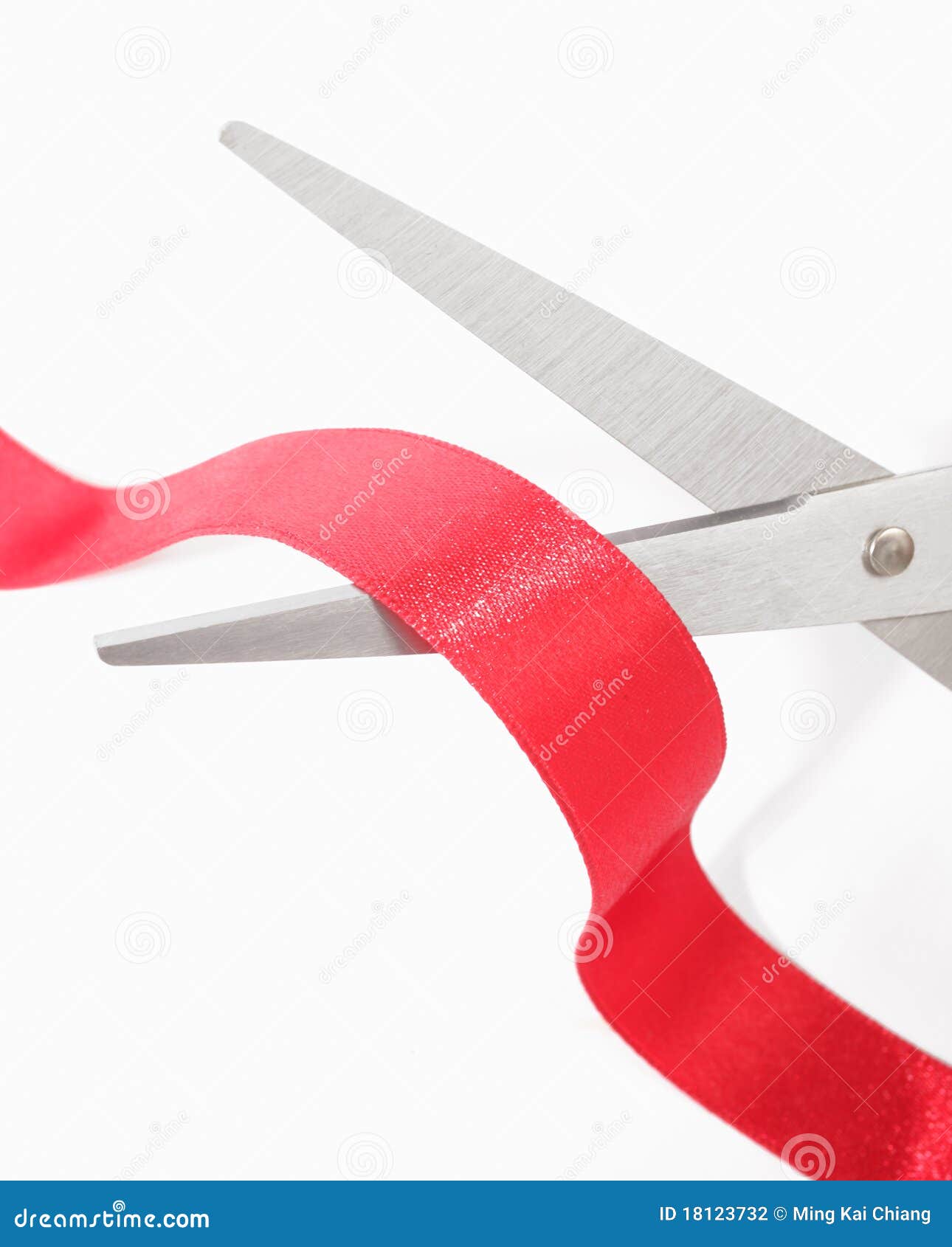 Cutting red ribbon stock photo. Image of opening, horizontal - 18123732