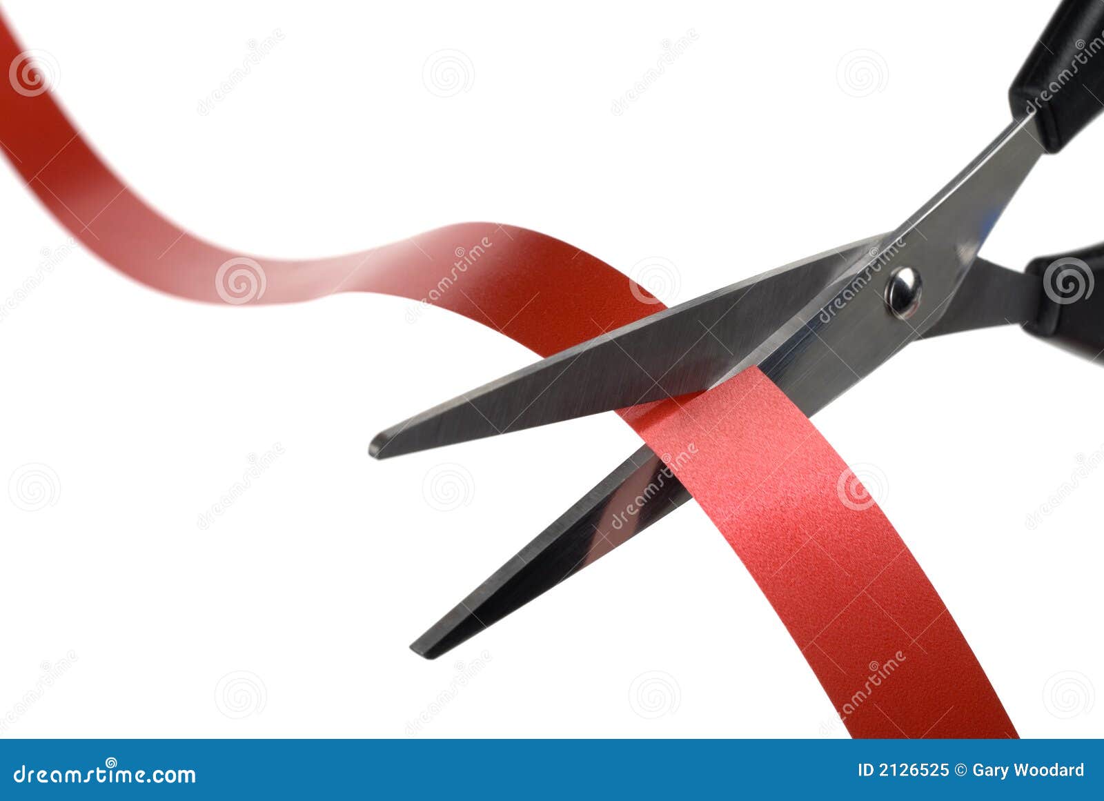 Cutting Red Ribbon. stock image. Image of celebration - 2126525