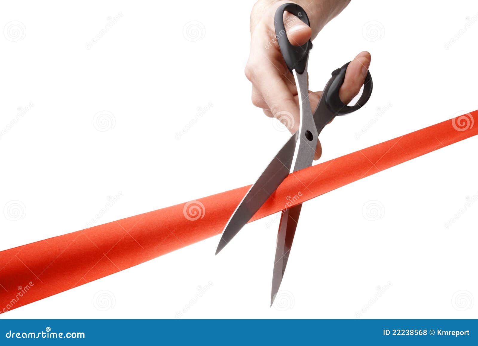 Cutting a red ribbon stock photo. Image of sharp, opening - 22238568