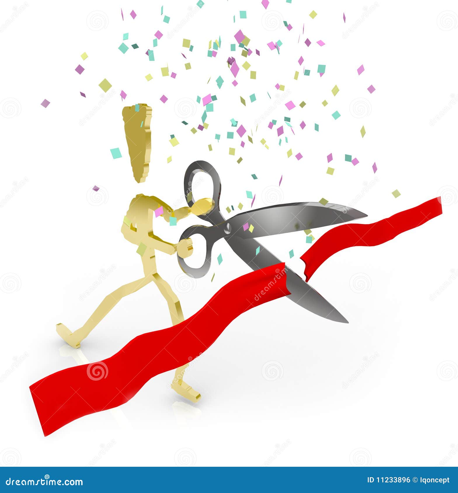 Cutting the Red Ribbon - Grand Opening Stock Illustration ...