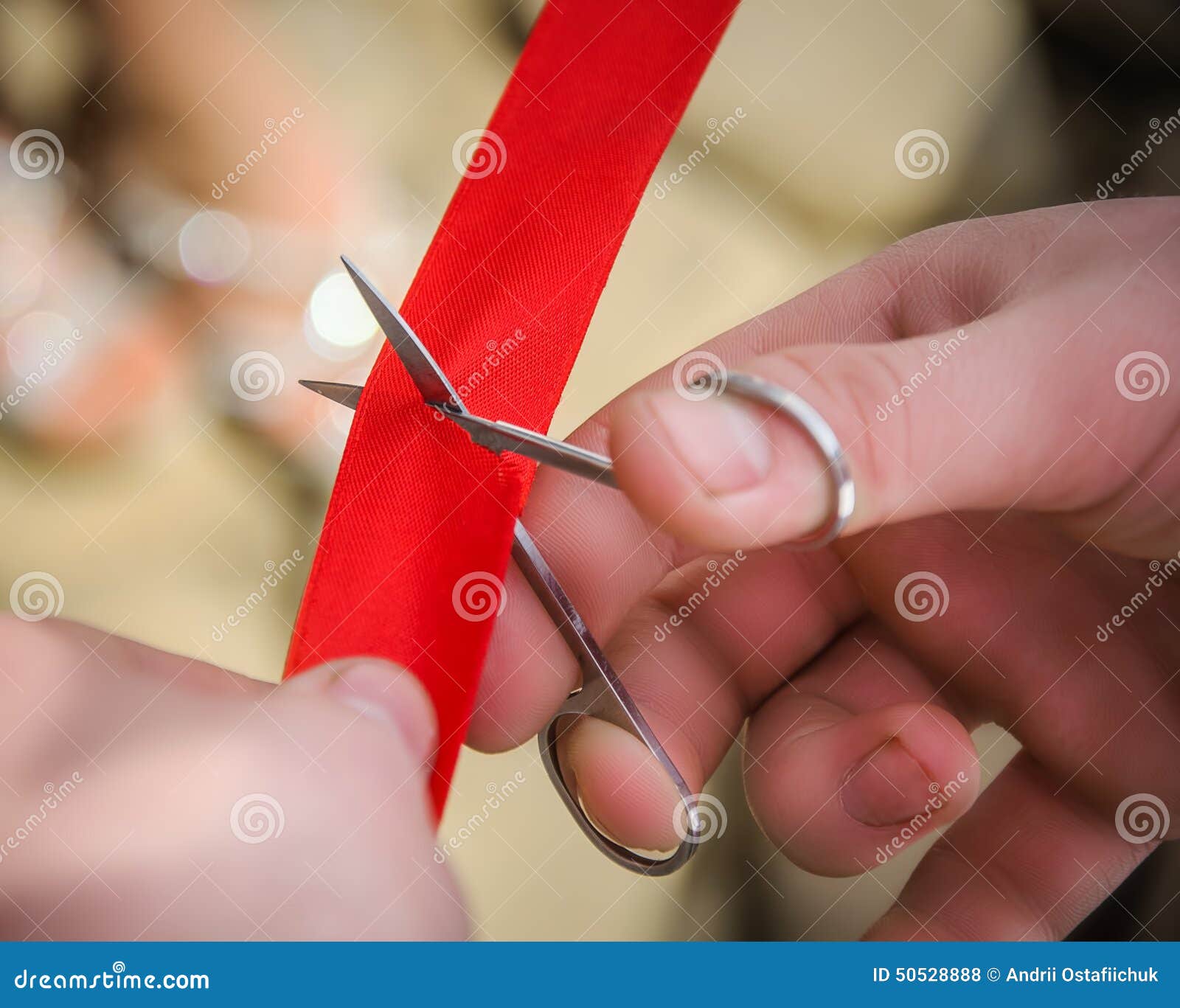 Cutting red ribbon stock photo. Image of finish, traditional - 50528888