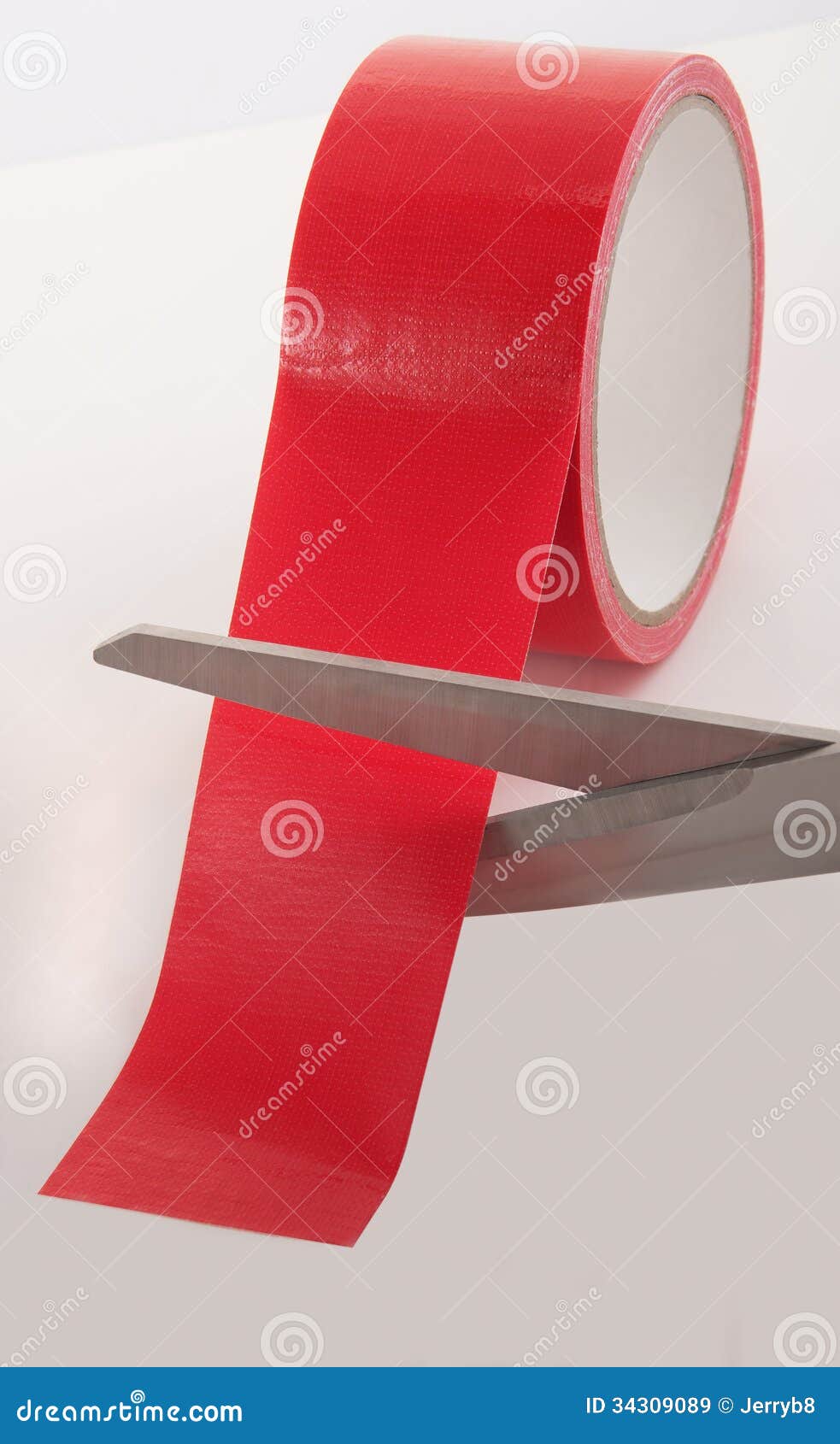 Cutting Red Tape stock image. Image of packaging, paperwork - 34309089