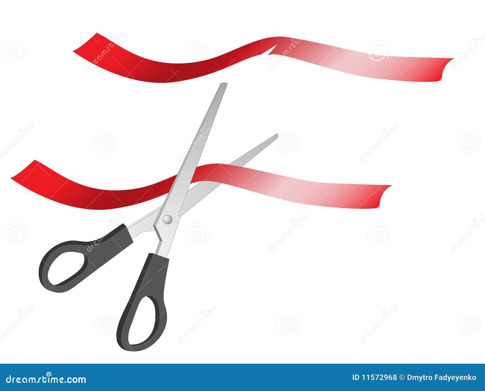 Cutting a ribbon stock vector. Illustration of ribbon - 11572968