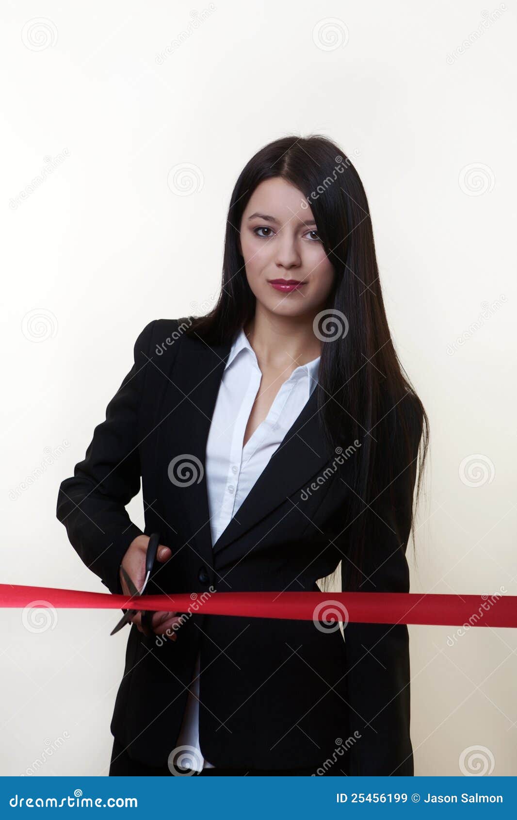Cutting a ribbon stock image. Image of person, work, businessman - 25456199