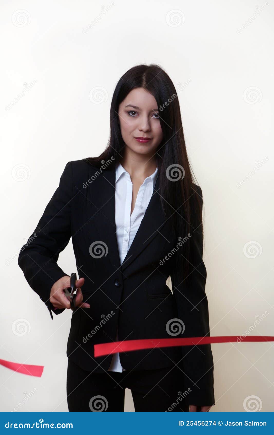 Cutting a ribbon stock photo. Image of action, person - 25456274