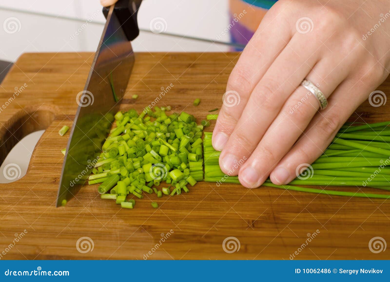 Cutting scallion stock photo. Image of sort, onion, leaf - 10062486
