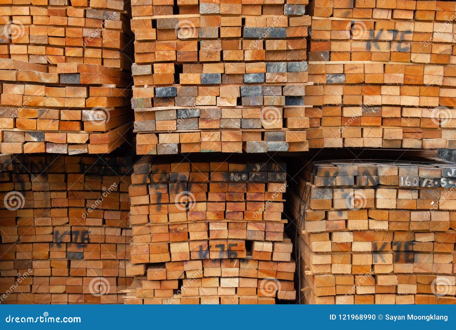 The Cutting Section of the Logs or Wooden Planks for Use. Stock Photo ...