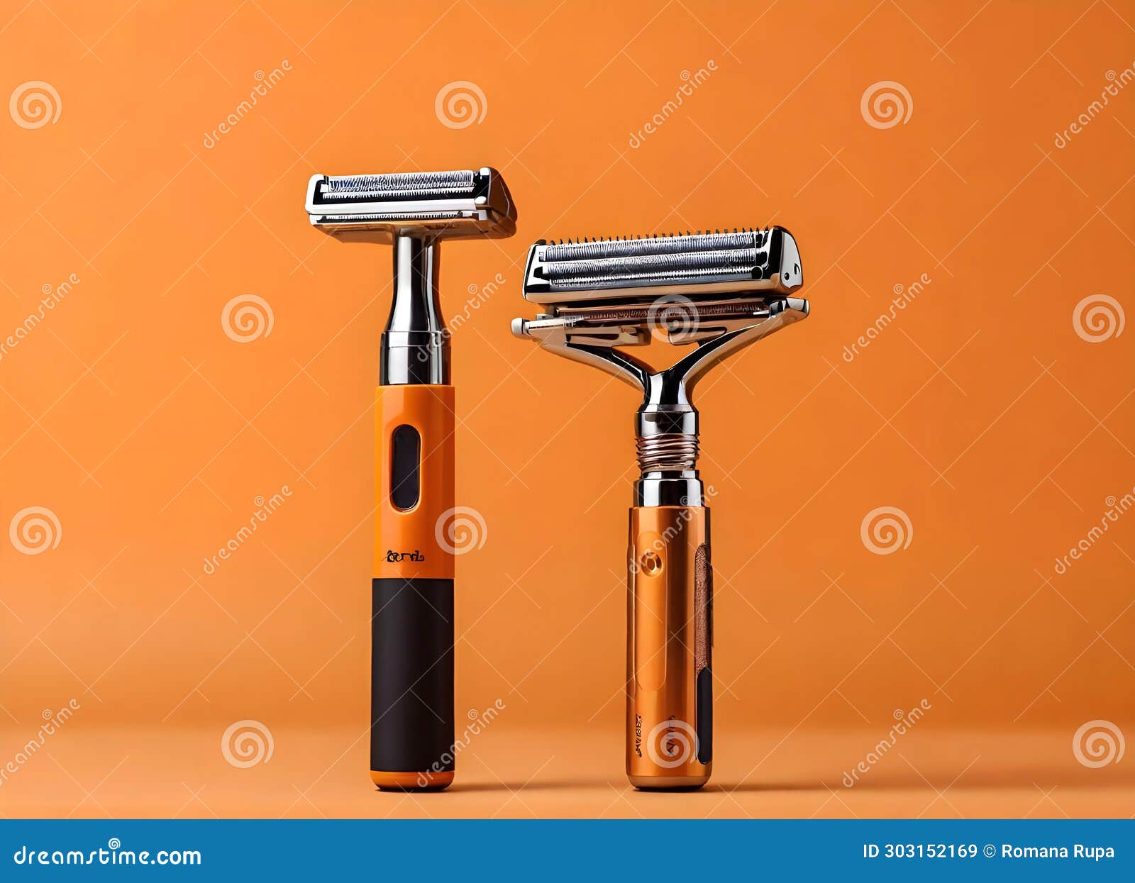 Cutting Shaver on Orange Background Ai Generated Stock Illustration ...